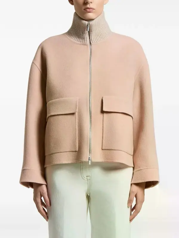 Peserico Ribbed-knit Panelled Jacket - Pink