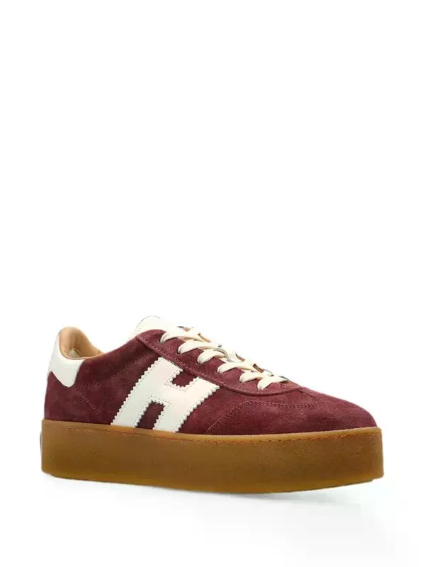 Hogan Cool Logo-patch Platform Sneakers - Red