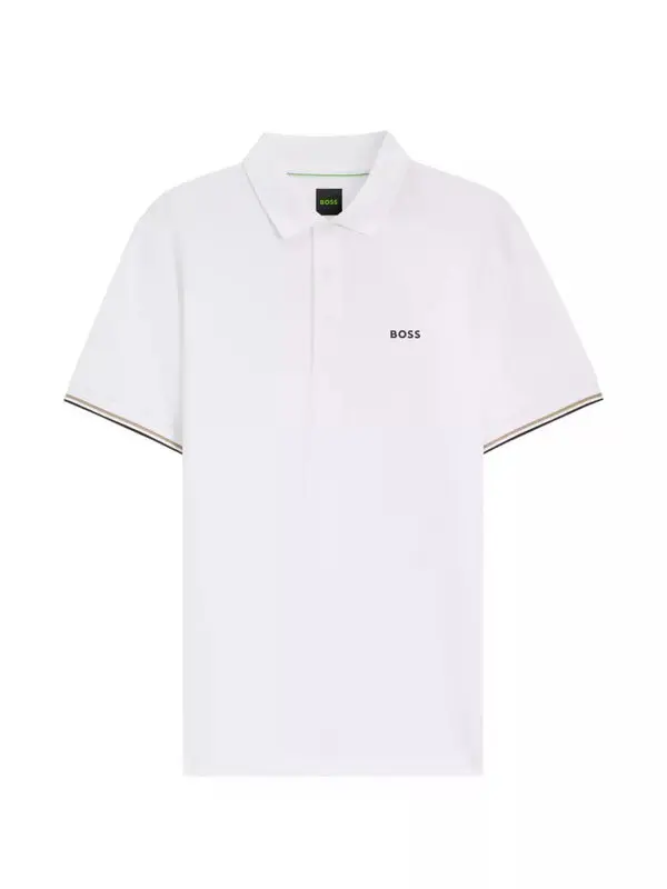 BOSS Logo-detail Polo Shirt - White
