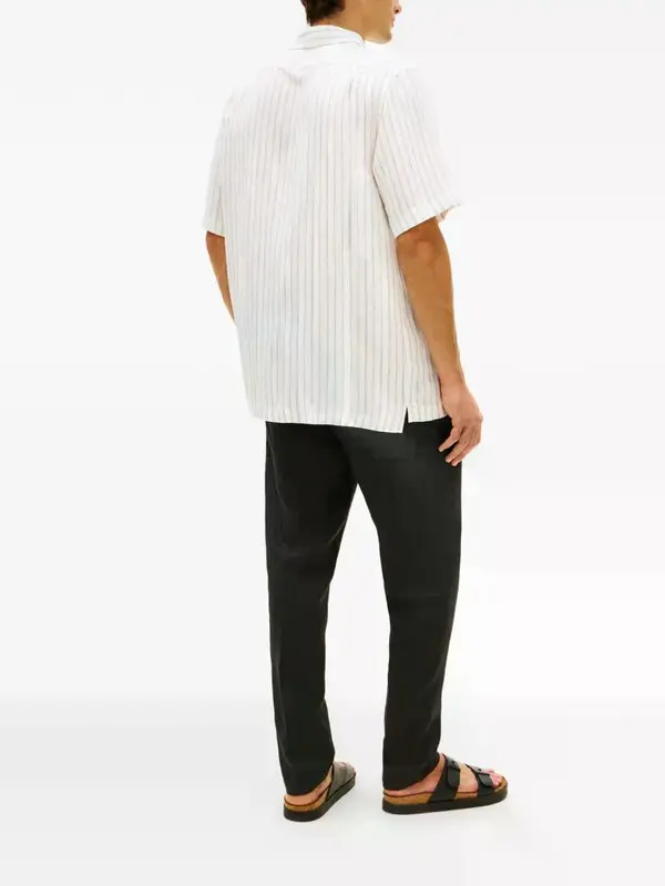 Tommy Hilfiger New York Label Striped Short-sleeve Shirt