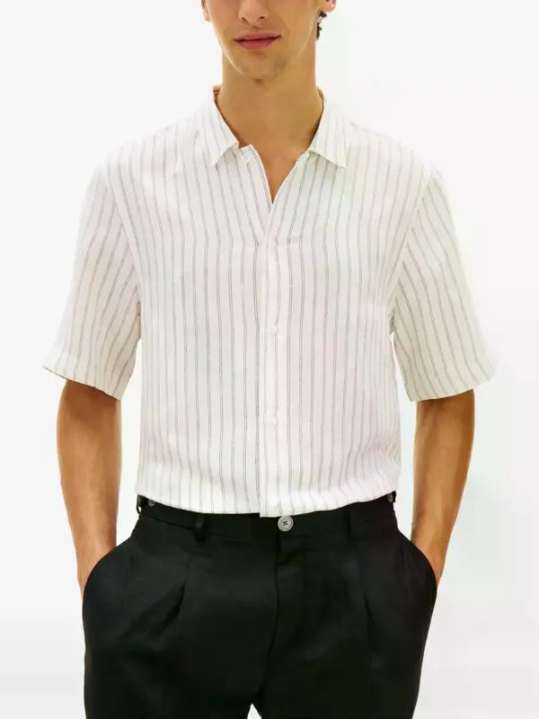 Tommy Hilfiger New York Label Striped Short-sleeve Shirt