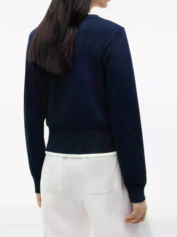 Tommy Hilfiger Logo-embroidered Contrast-trim Sweater