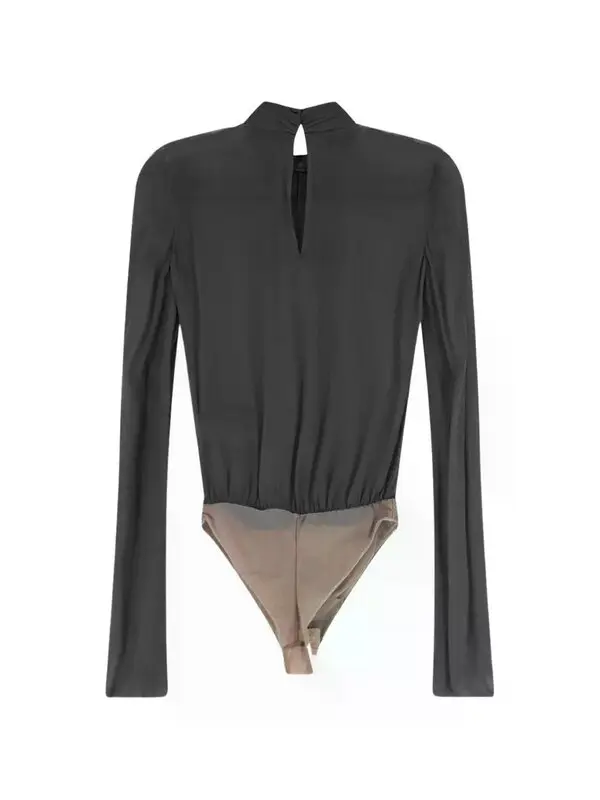 Elisabetta Franchi Gold-tone Hardware Pleated Bodysuit - Black