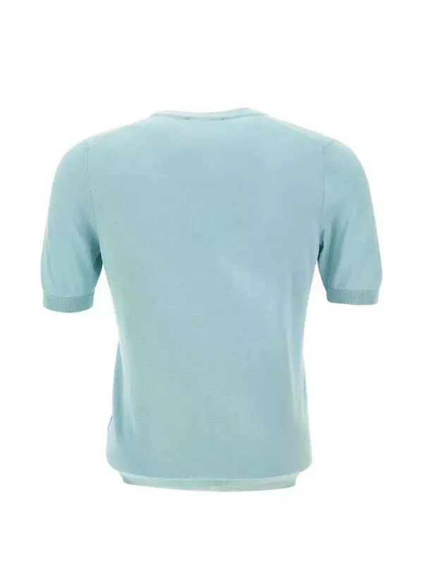 GRAN SASSO Crew-neck Short-sleeve Sweater - Blue