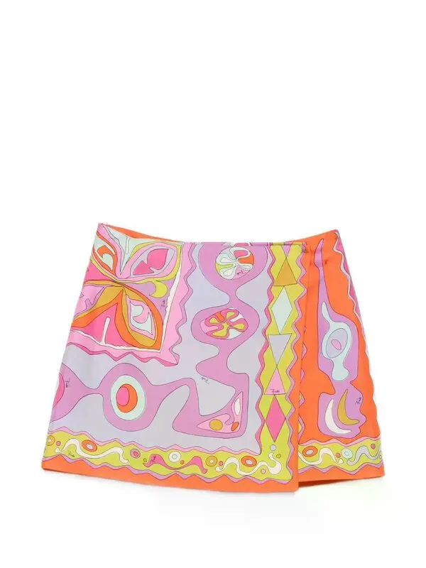 Emilio Pucci Iride-print Silk Mini Skirt - Pink