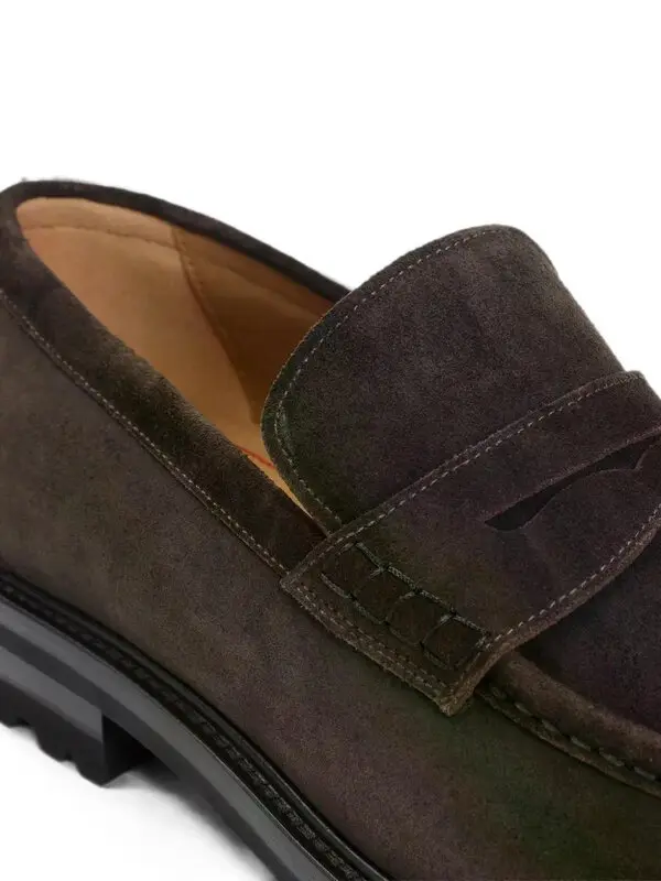 Kiton Suede Penny Loafers