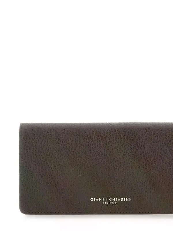 GIANNI CHIARINI Grain Pebbled Leather Wallet