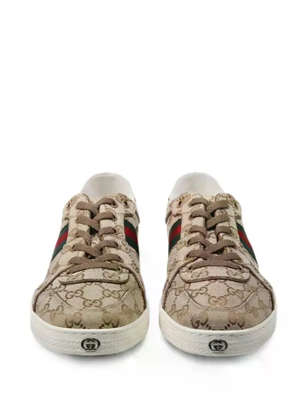 Gucci Stretch Gg Supreme Web-stripe Sneakers