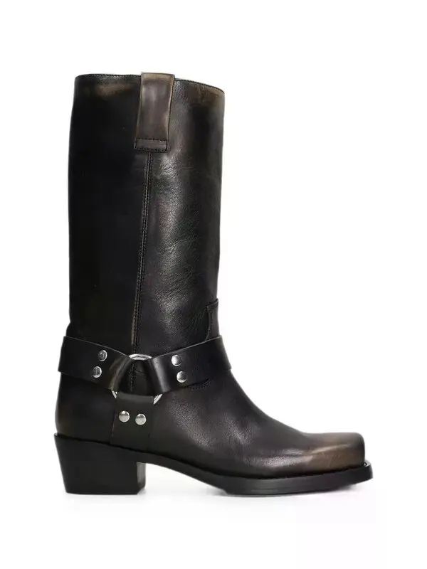 Paris Texas Faded-effect Harness Boots - Brown