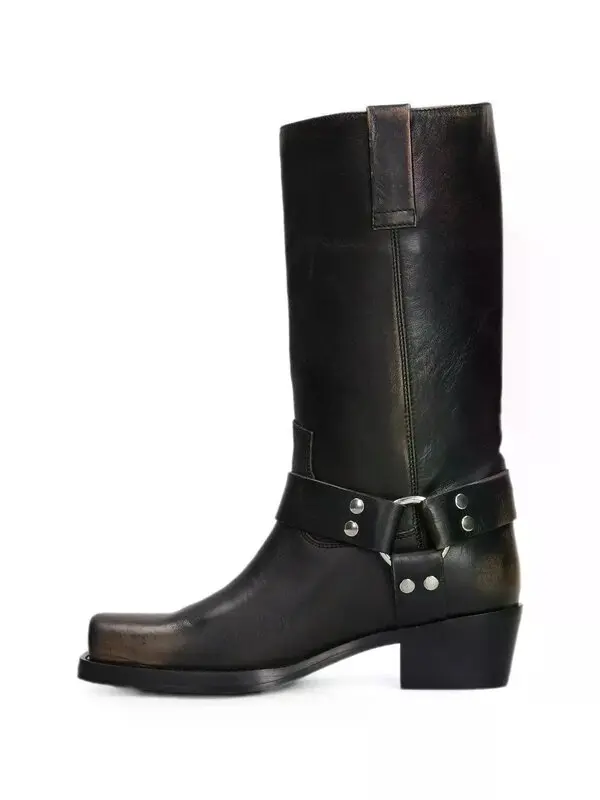 Paris Texas Faded-effect Harness Boots