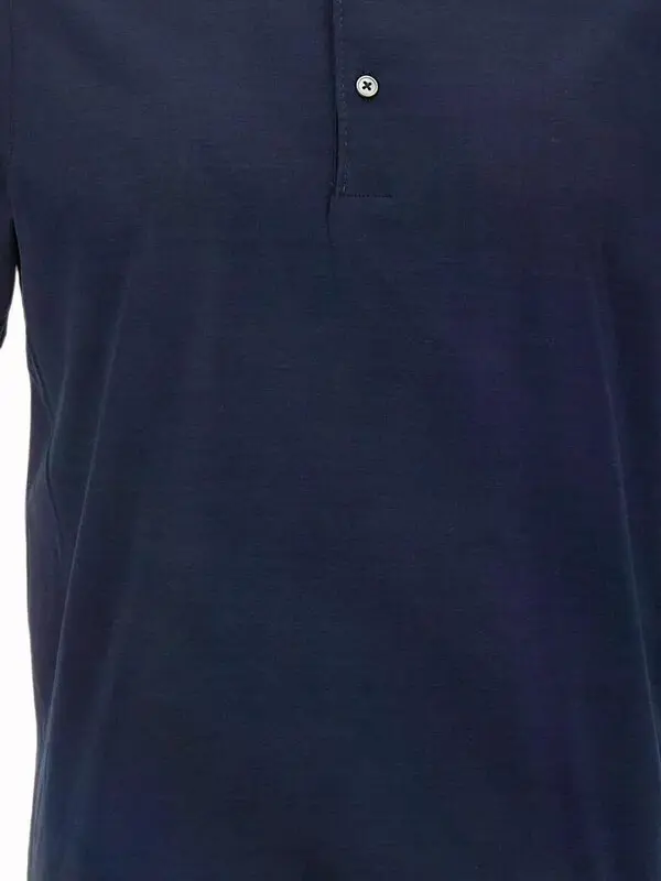 GRAN SASSO Short-sleeve Cotton Polo Shirt