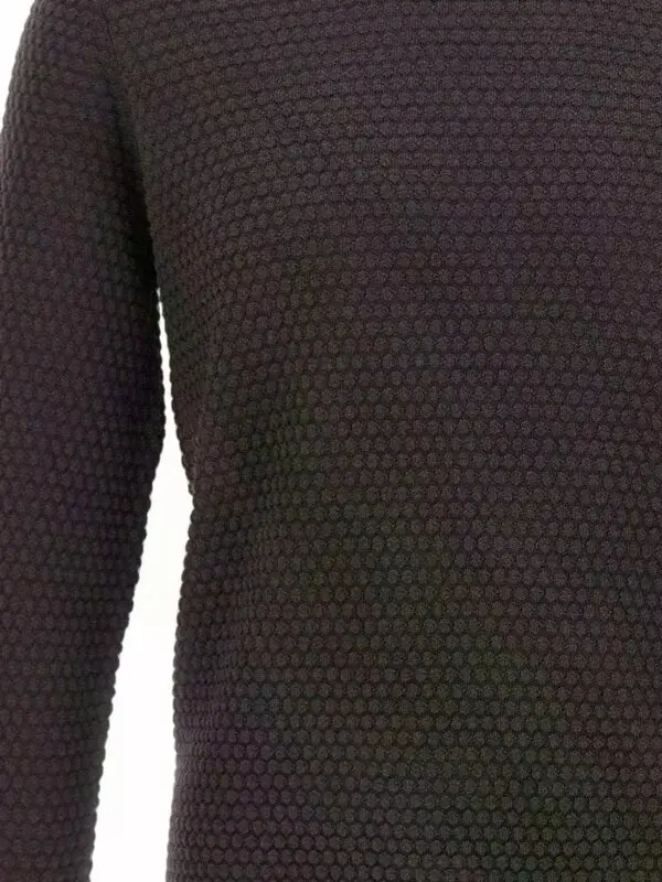 KANGRA Bubble-stitch Knit Sweater - Brown