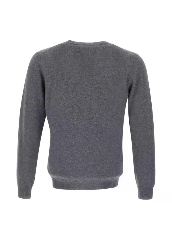 KANGRA Crew Neck Virgin Wool Sweater - Grey