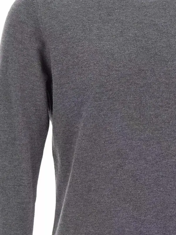 KANGRA Crew Neck Virgin Wool Sweater - Grey