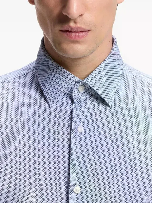BOSS Geometric-print Slim-fit Shirt