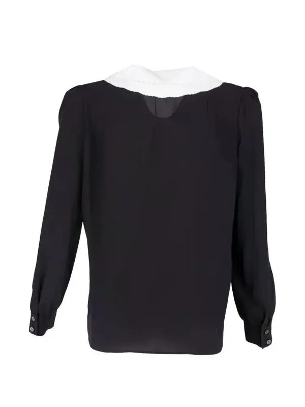 Alessandra Rich Pleated Silk Blouse