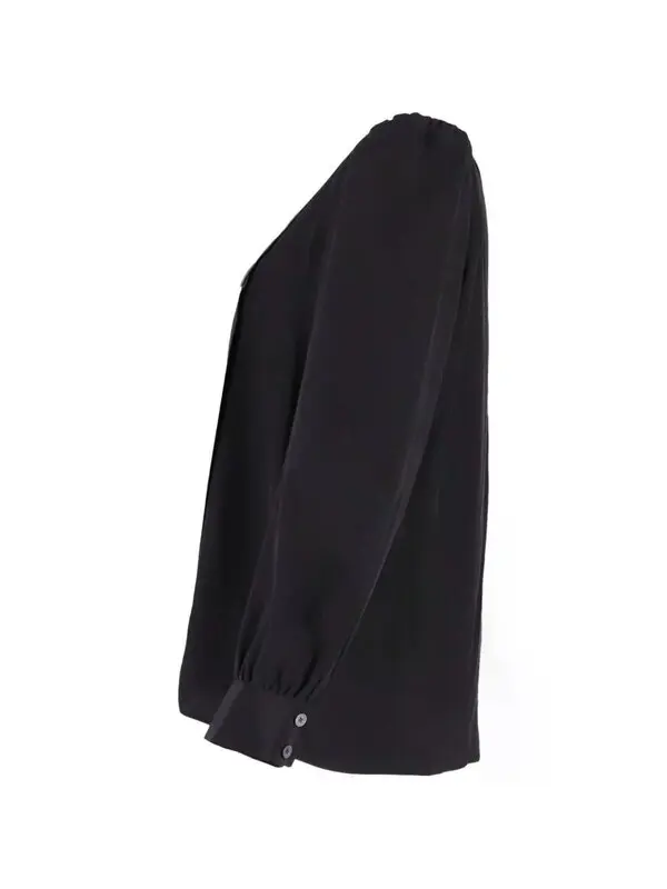 Alessandra Rich Pleated Silk Blouse
