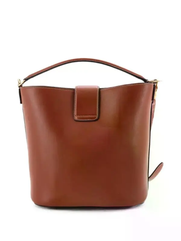 Celine Louise Bag Leather Medium Bucket Bag - Brown
