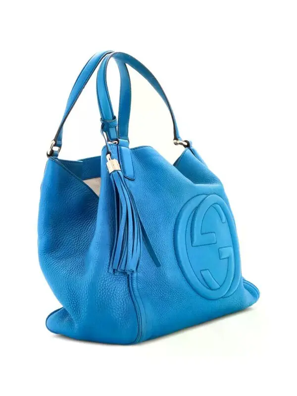 Gucci Soho Leather Medium Shoulder Bag - Blue