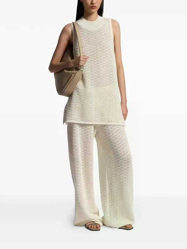 BOSS Open-knit Sleeveless Top - Neutrals