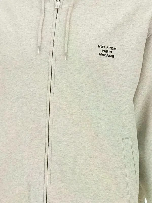Drole De Monsieur Logo-print Zip-up Hoodie