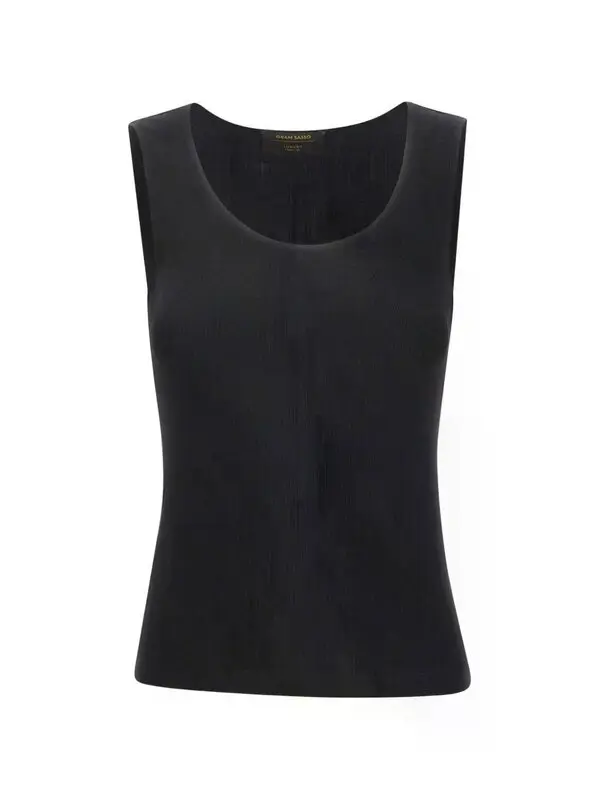 GRAN SASSO Scoop-neck Tank Top - Black