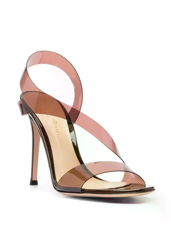 GIANVITO ROSSI Metropolis 105mm Transparent Sandals