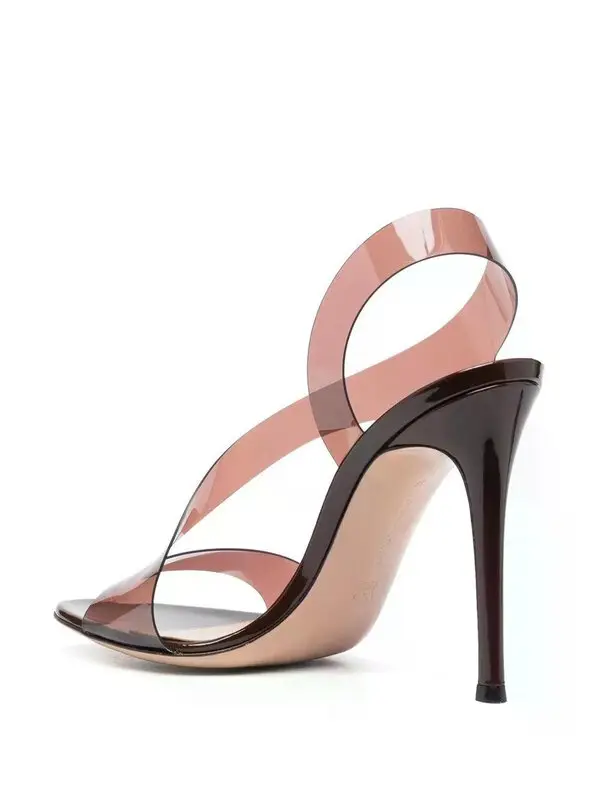 GIANVITO ROSSI Metropolis 105mm Transparent Sandals