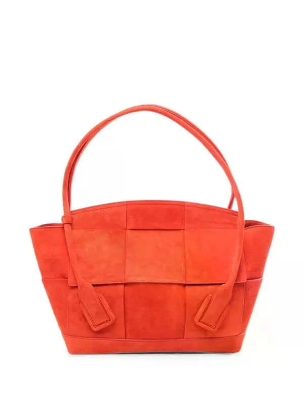 Bottega Veneta 2010s Large Arco Maxi Intrecciato Tote Bag - Orange