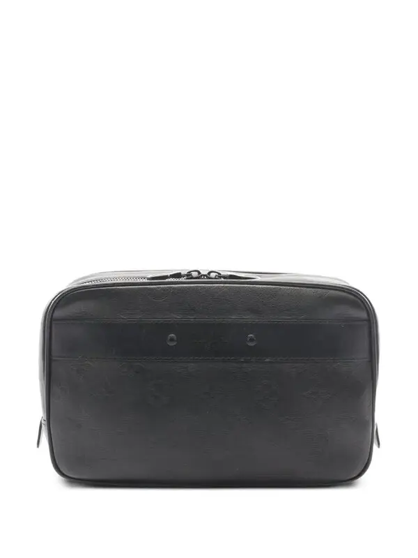 LOUIS VUITTON 2000s Monogram Shadow Clutch Bag - Black