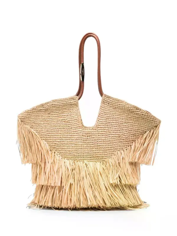 Zimmermann Medium Goldentime Fringe Tote Bag - Neutrals