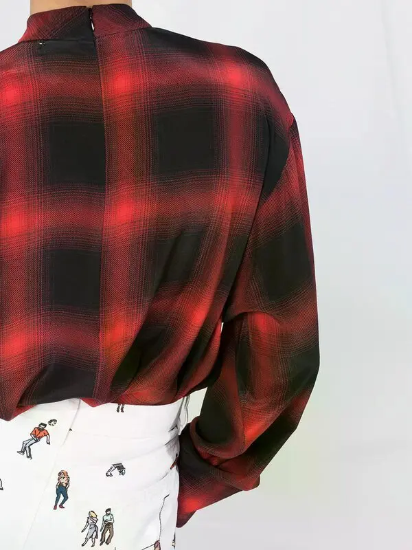 Stella McCartney Zadie Check Silk Blouse