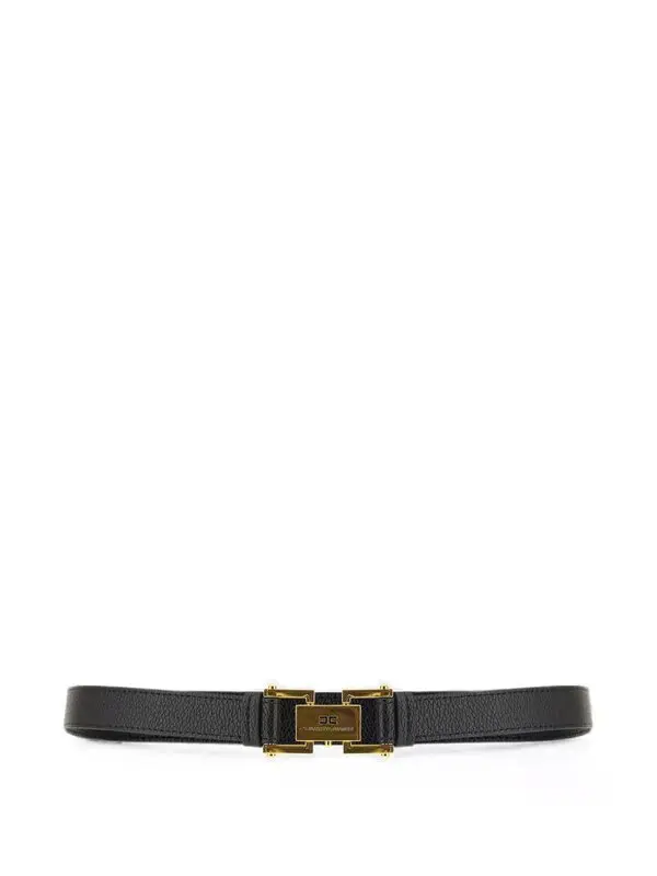 Elisabetta Franchi Logo-buckle Leather Belt - Black