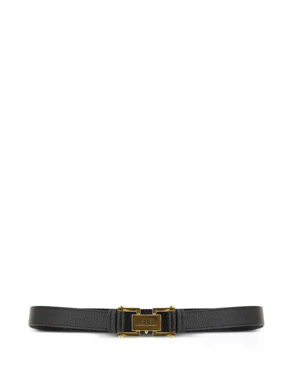 Elisabetta Franchi Logo-buckle Leather Belt - Black