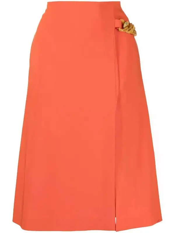 Stella McCartney Falabella Chain A-line Skirt - Orange