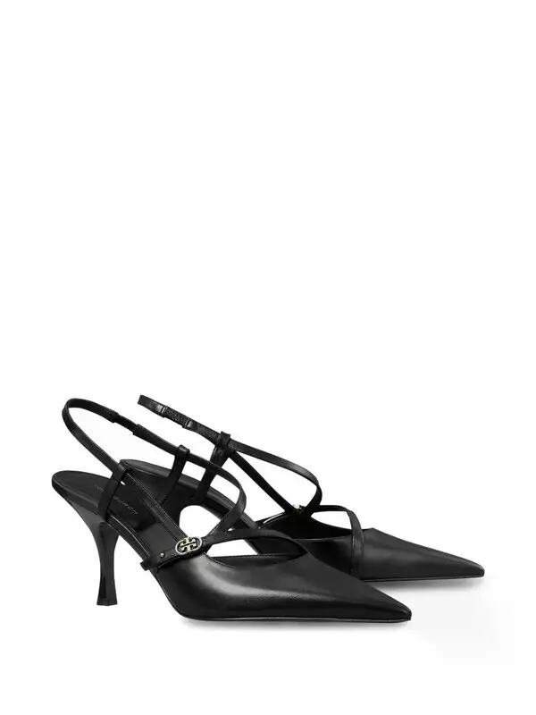 Tory Burch Double T Logo-plaque Strappy Pumps