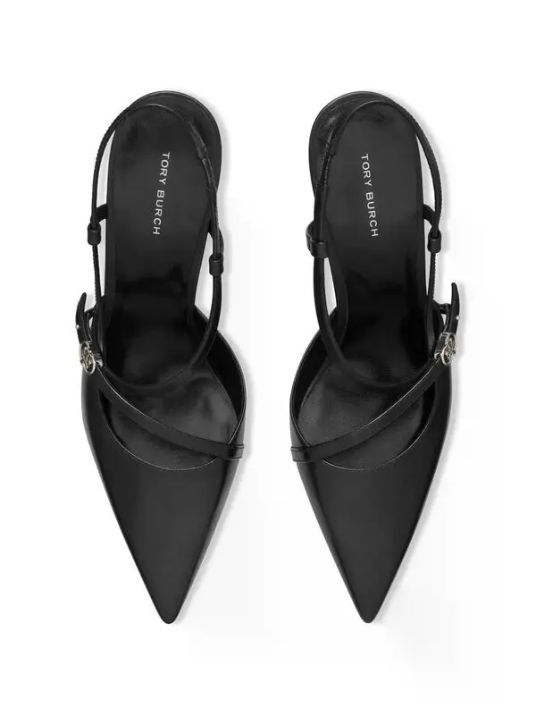 Tory Burch Double T Logo-plaque Strappy Pumps