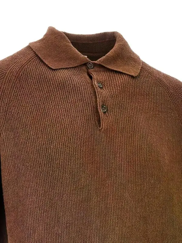 GALLIA Buttoned Polo Shirt - Brown
