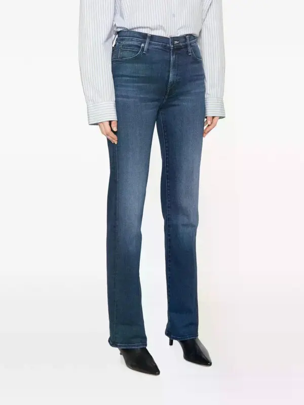 MOTHER Kick It Zip-up Straight-leg Jeans