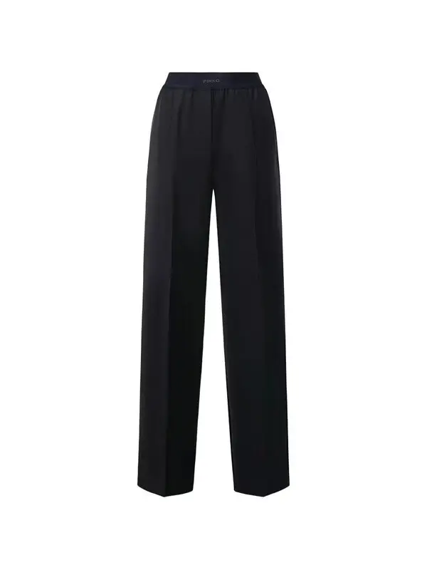 Pinko Herringbone-pattern Wide-leg Trousers