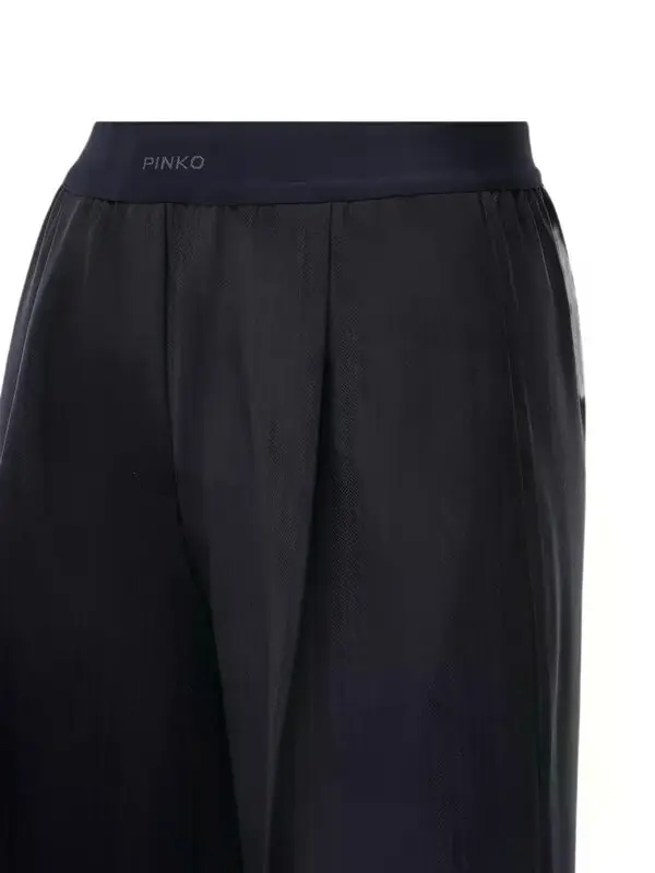 Pinko Herringbone-pattern Wide-leg Trousers