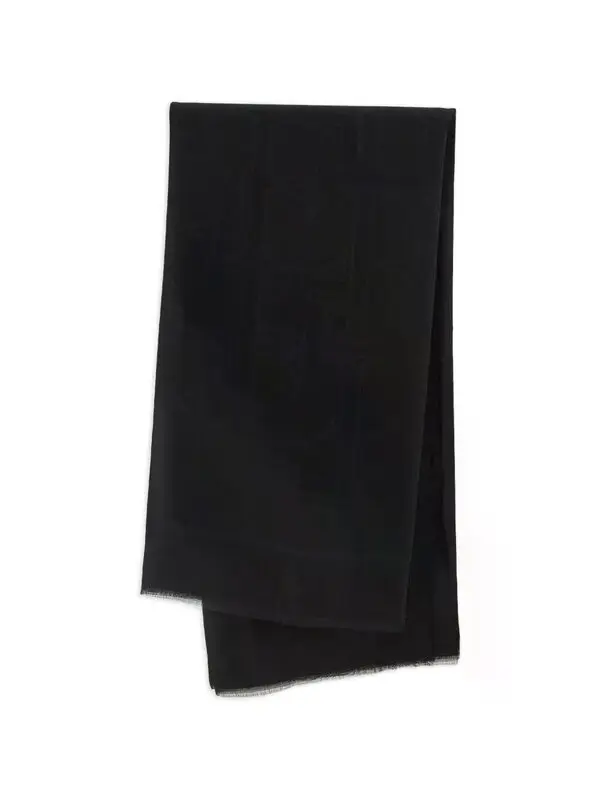 Elisabetta Franchi Frayed-edge Scarf - Black