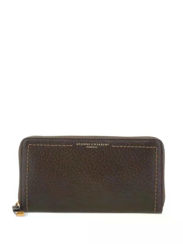 GIANNI CHIARINI Large Bubble Leather Wallet - Brown