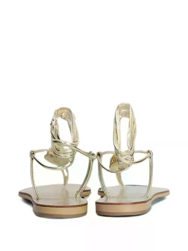 NICOLAS LAINAS Embellished Wrap-around Sandals