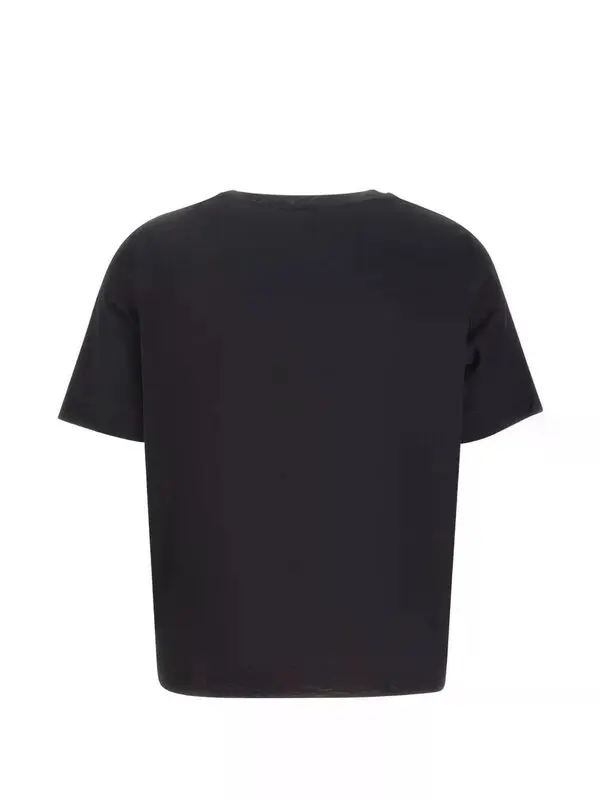 GRAN SASSO Crew-neck Short-sleeve T-shirt - Black