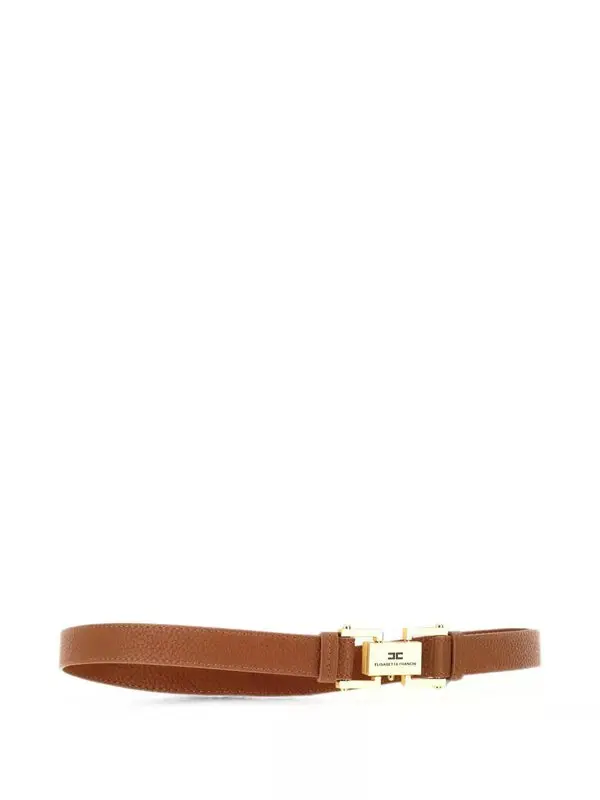 Elisabetta Franchi Logo-plaque Pebbled-effect Belt