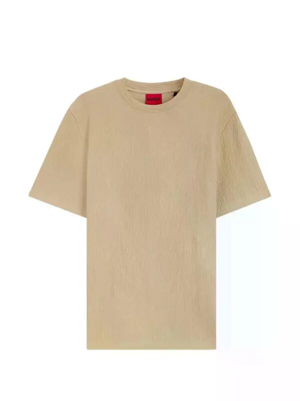 Hugo Crinkled-effect T-shirt - Neutrals