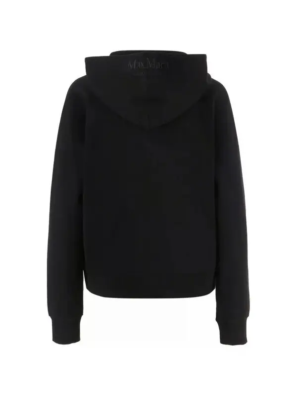 Max Mara Logo Embroidered Zip-up Hoodie