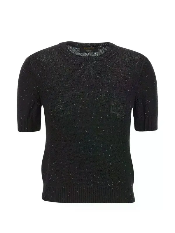 GRAN SASSO Short-sleeve Sweater - Black