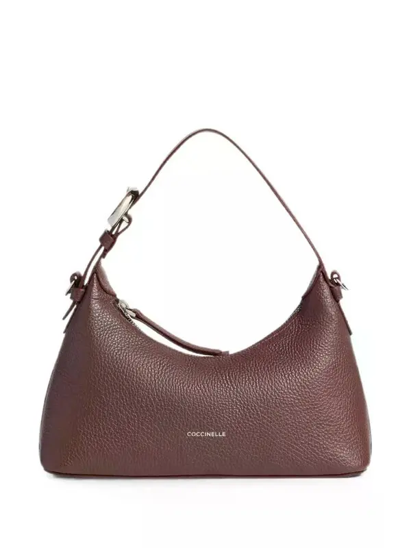 COCCINELLE Buckle-detail Pebbled-leather Tote Bag - Red
